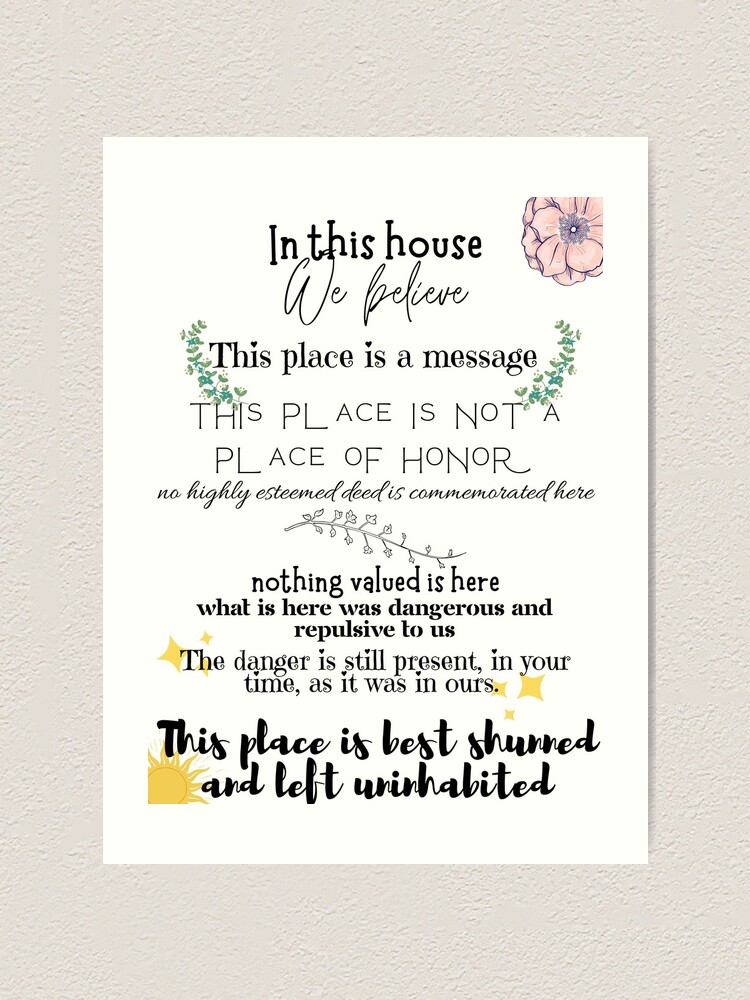 "In this house: Long-time nuclear waste warning messages" Art Print for ...