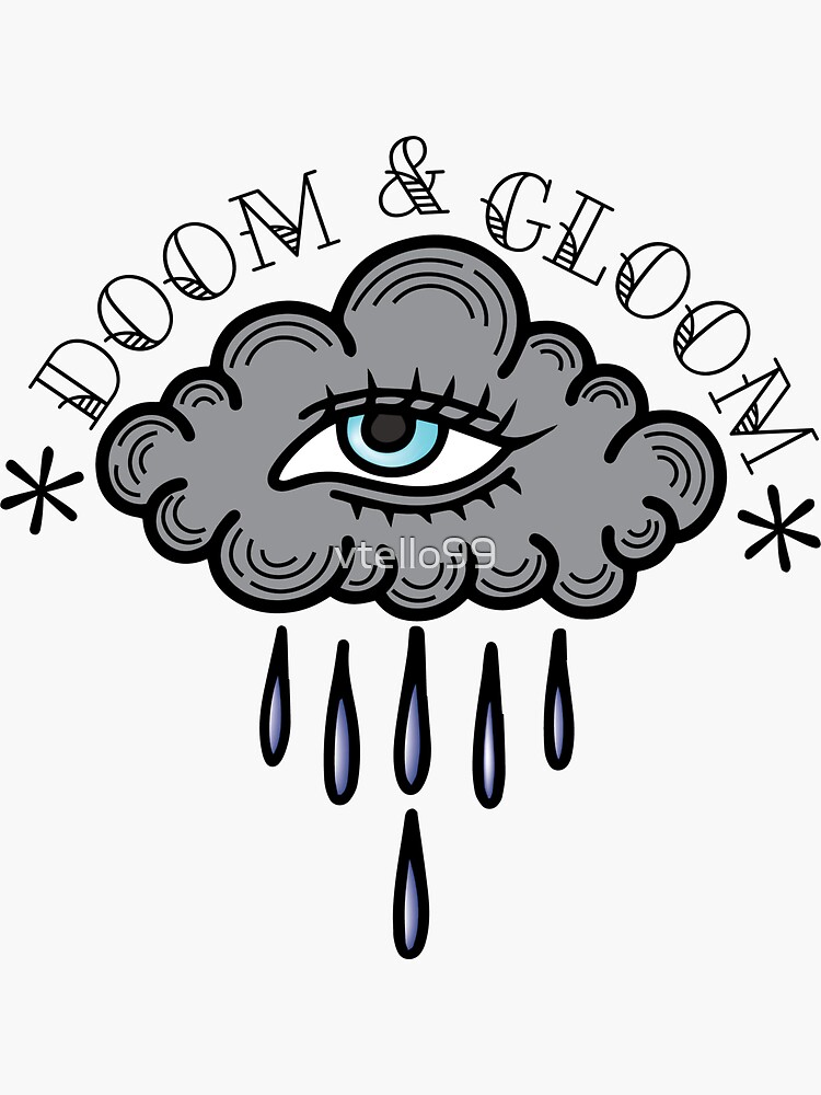 "Doom & Gloom " Sticker for Sale by vtello99 | Redbubble