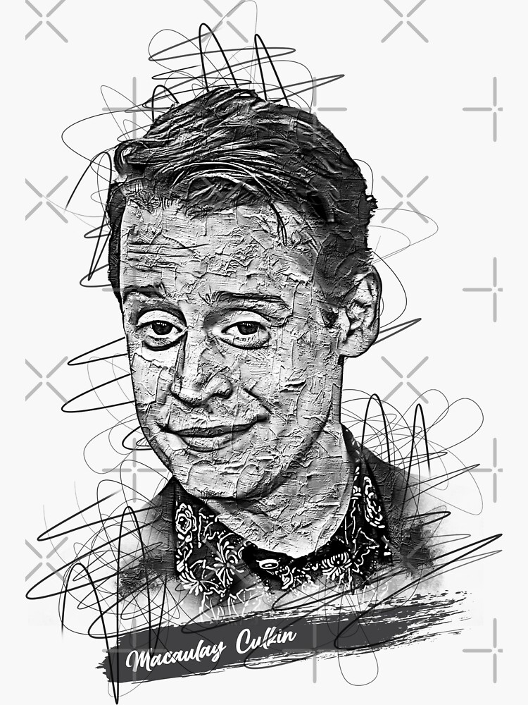 "Macaulay Culkin Abstract Sketch Art, Macaulay Culkin" Sticker for Sale ...
