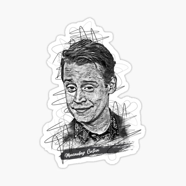 "Macaulay Culkin Abstract Sketch Art, Macaulay Culkin" Sticker for Sale ...