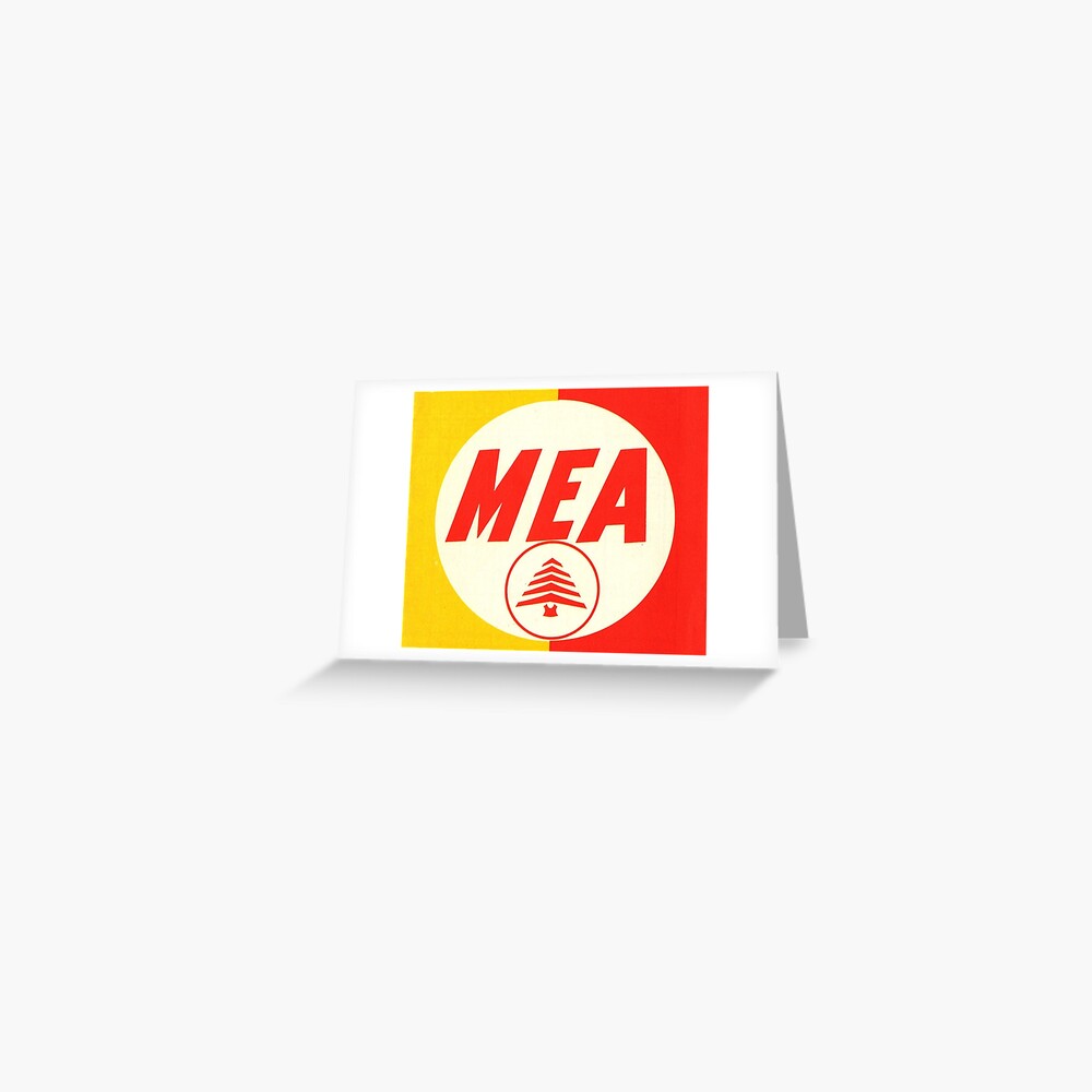 "MEA - Middle Eastern airlines logo" Greeting Card by AirlineBoutique ...