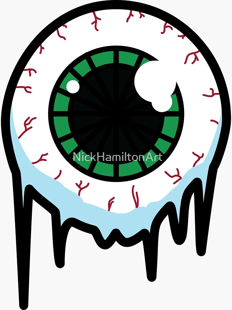 "drippy eyeball" Sticker for Sale by NickHamiltonArt | Redbubble