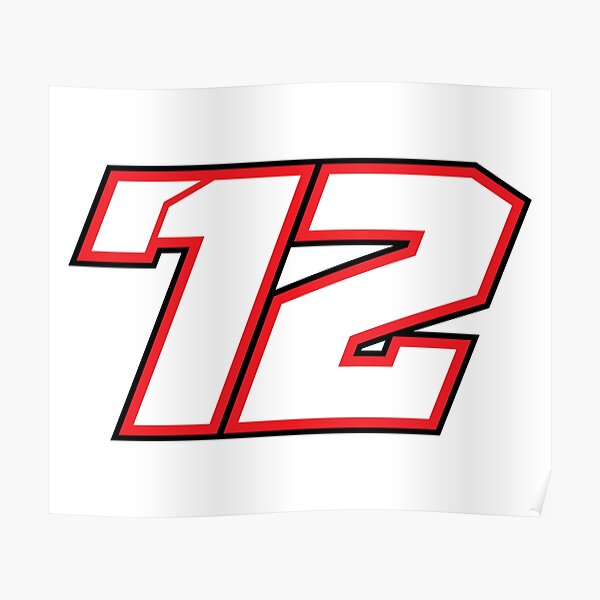 "Marco Bezzecchi Number 72 White" Poster by EazyTeezy | Redbubble