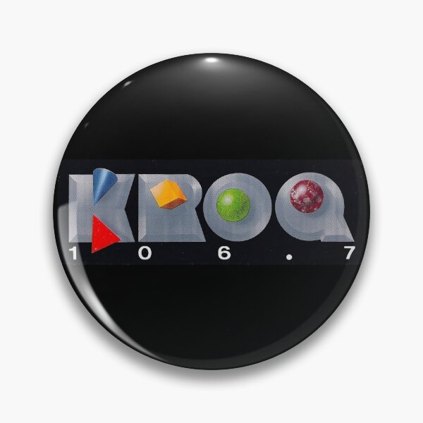 "KROQ 106.7 Los Angeles 80s Alt Rock Radio Station Vintage Design" Pin ...