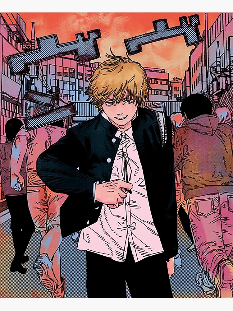 "Pink Denji | Chainsaw man" Sticker by AoiDoi | Redbubble