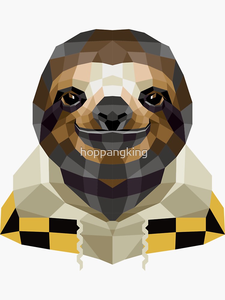 "Sloth polygon illustration" Sticker by hoppangking | Redbubble