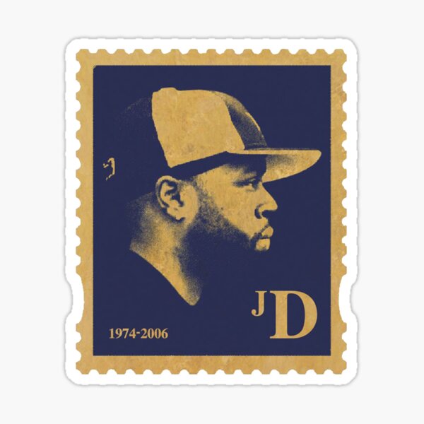 "j dilla donuts art design stamp" Sticker for Sale by parringgi | Redbubble
