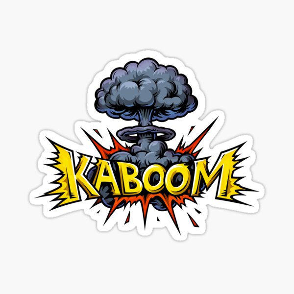 "Kaboom" Sticker for Sale by smujansolom | Redbubble