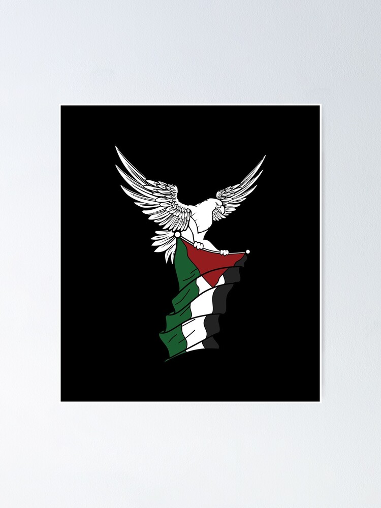 "Free Palestine Palestinian Flag Bird Eagle Palestine" Poster for Sale ...