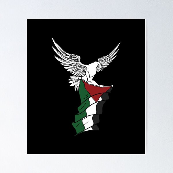 "Free Palestine Palestinian Flag Bird Eagle Palestine" Poster for Sale ...