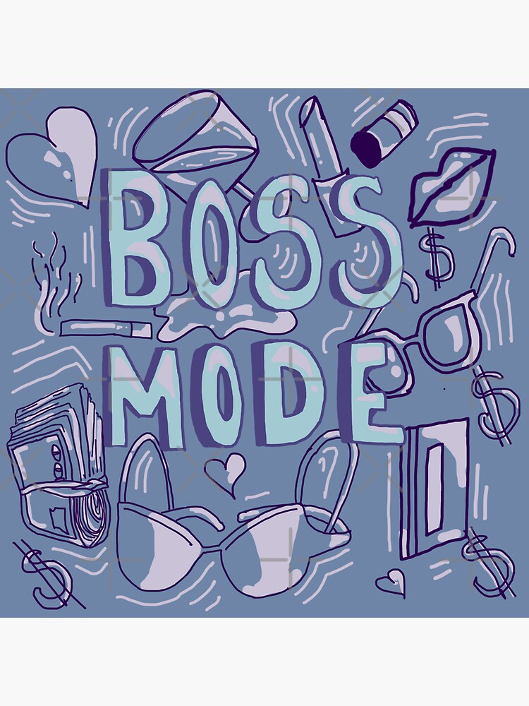 "Boss Mode" Sticker for Sale by TorToez | Redbubble