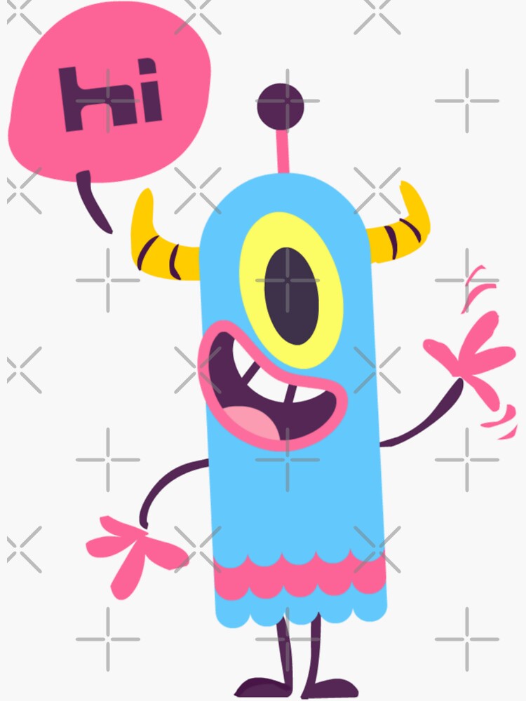 "Alien | Hi" Sticker by iPhoneiPadMall | Redbubble