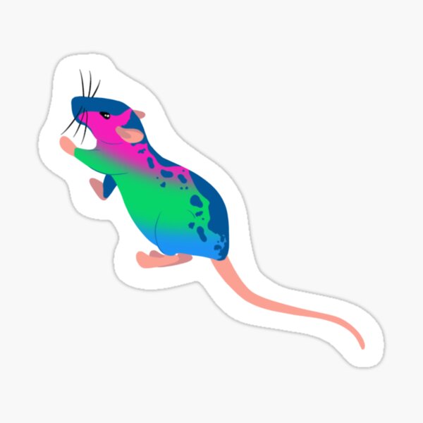 "Poly Rat Sticker" Sticker by Abrax-xos | Redbubble