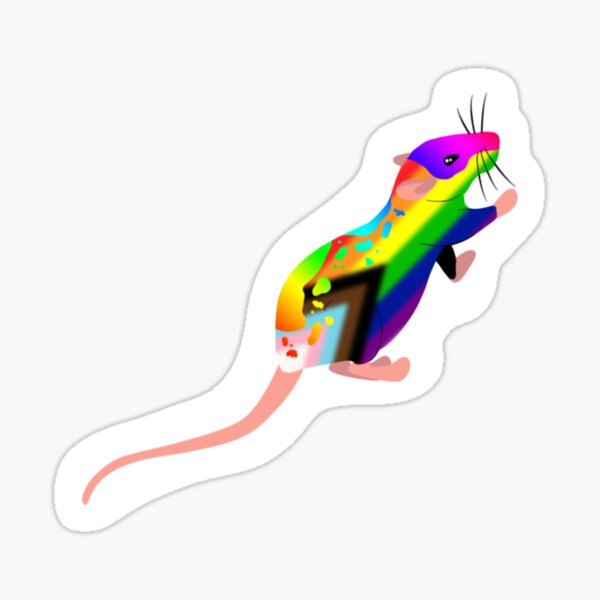 "Pride Rat Sticker" Sticker for Sale by Abrax-xos | Redbubble
