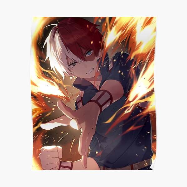 "My Hero Academia - Shoto Todoroki" Poster for Sale by HKTPLSM | Redbubble