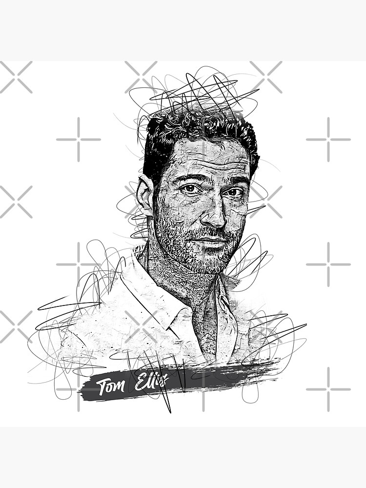 "Tom Ellis Abstract Sketch Art, Tom Ellis" Poster for Sale by graphic ...