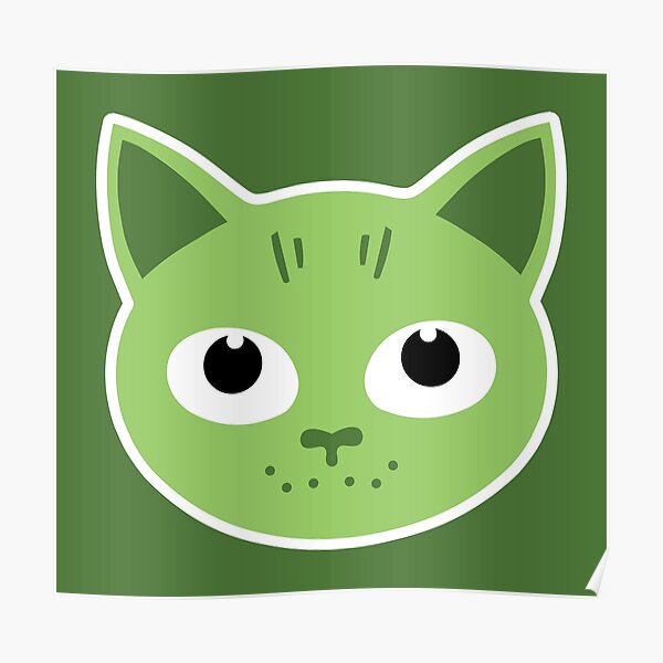 Póster «Birka el gato verde» de Abird | Redbubble