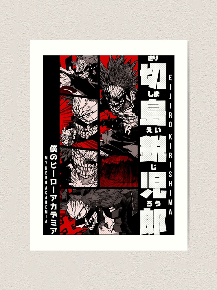 "Eijiro Kirishima == MY HERO ACADEMIA = Manga Panel Design V2 RED " Art ...