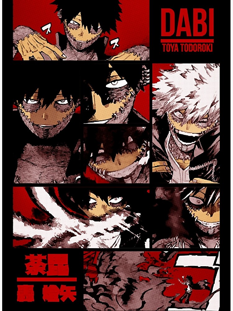 Lámina Fotográfica «dabi Toya Todoroki My Hero Academia Manga Panel