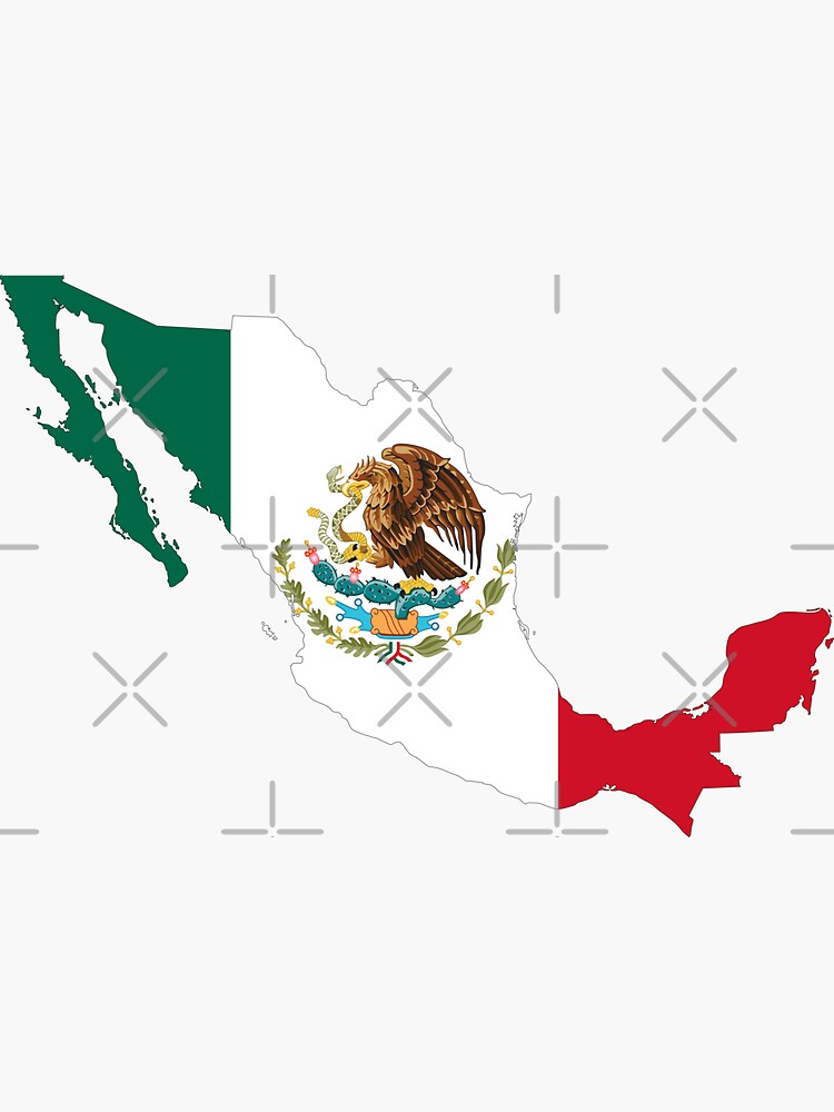 "Mexico Flag Map" Sticker for Sale by limitlezz | Redbubble