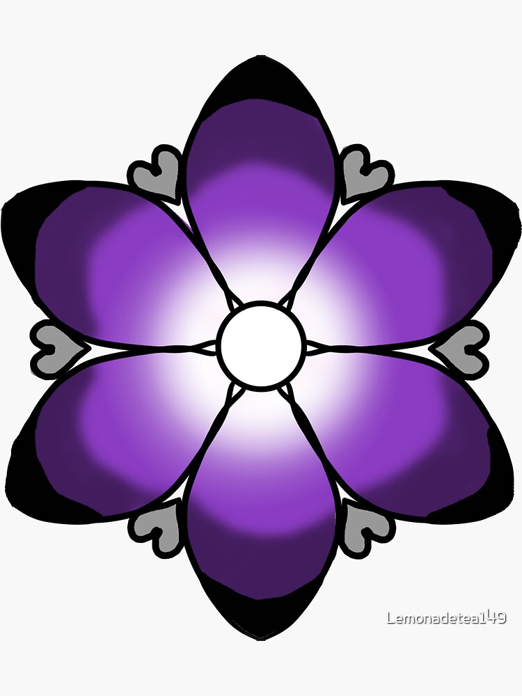 Pride Flower Asexual Flag Sticker By Lemonadetea149 Redbubble