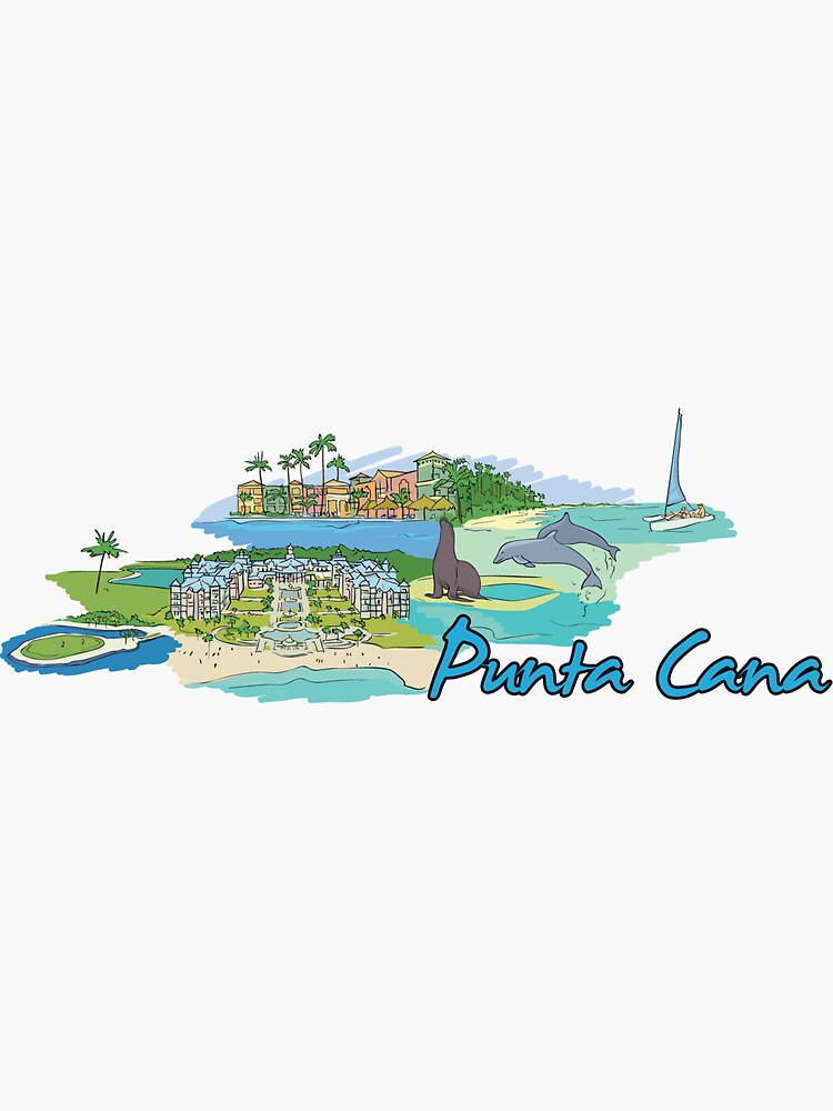 "Punta Cana Dominican Republic" Sticker for Sale by We Designer | Redbubble