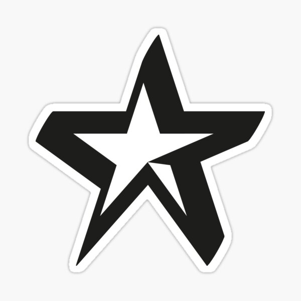 "STAR Distorted - Black Minimalistic Vector Art" Sticker for Sale by in ...