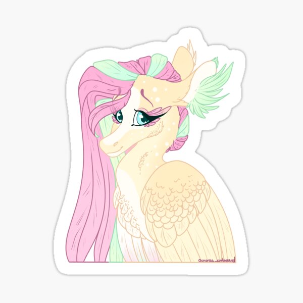 "fluttershy sticker" Sticker for Sale by aurorasarthoard | Redbubble