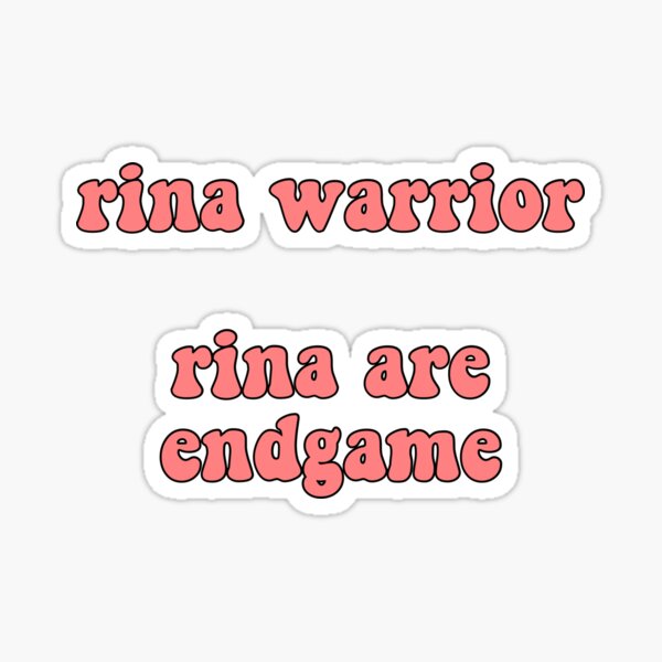 "rina" Sticker for Sale by itsacruelsummer | Redbubble