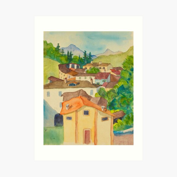 "Hermann Hesse - Landscape in Ticino (Landschaft im Tessin) 1936" Art ...