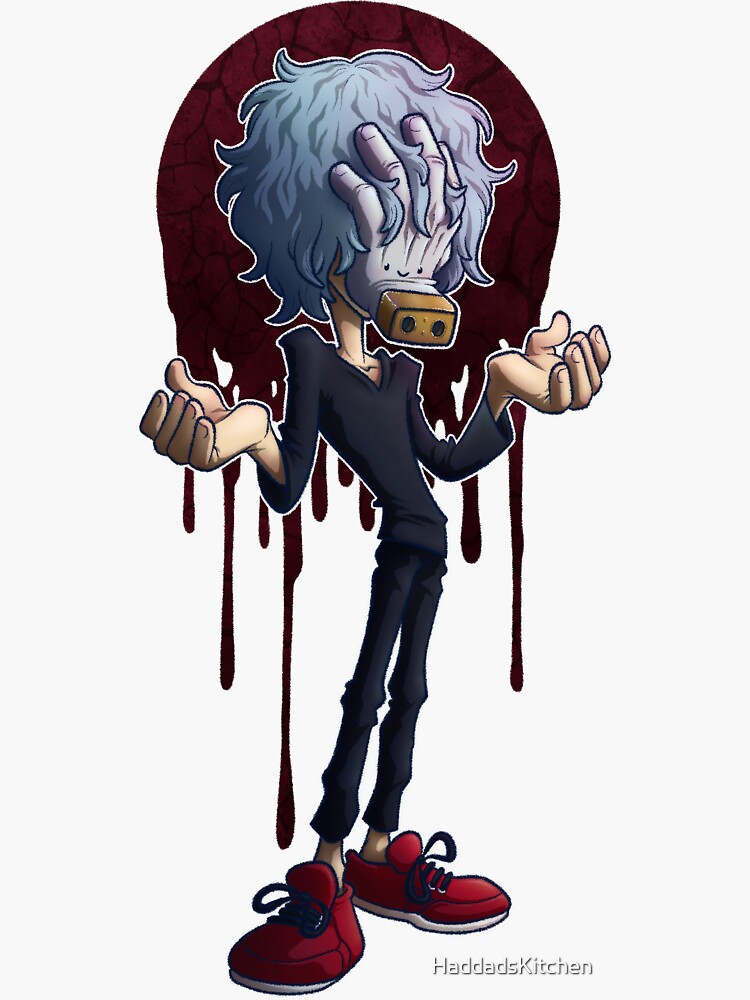 "Smiley faced Shigaraki" Sticker for Sale by HaddadsKitchen | Redbubble