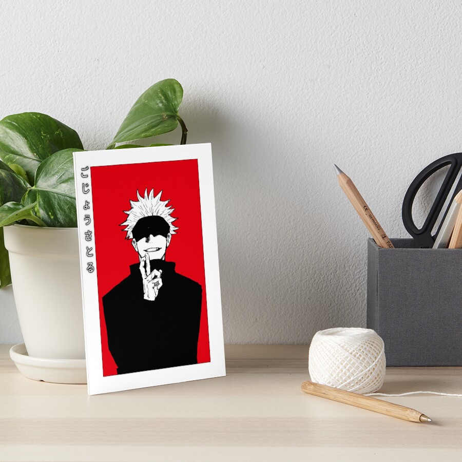 "gojo senpai - jujutsu kaisen" Art Board Print for Sale by Alekkuswandi ...