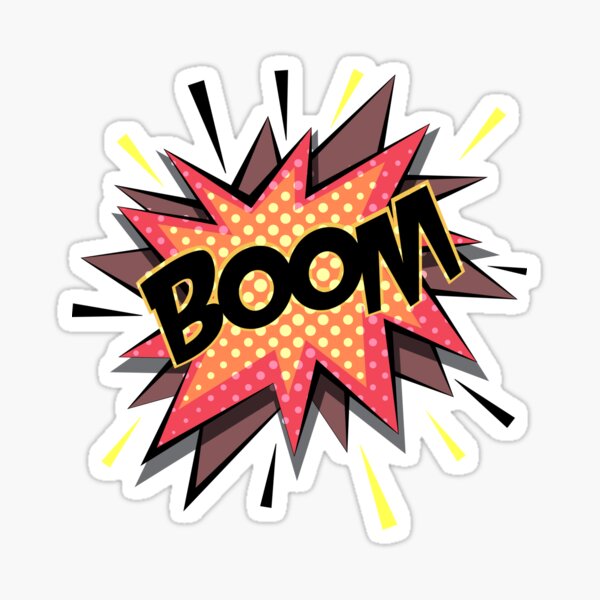 "Comic boom." Sticker by AlisaRED | Redbubble