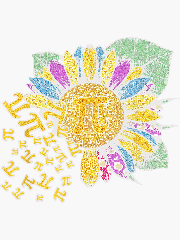 "Pi Day Sunflower 3,14 Pi Number Symbol Math Science" Sticker for Sale ...