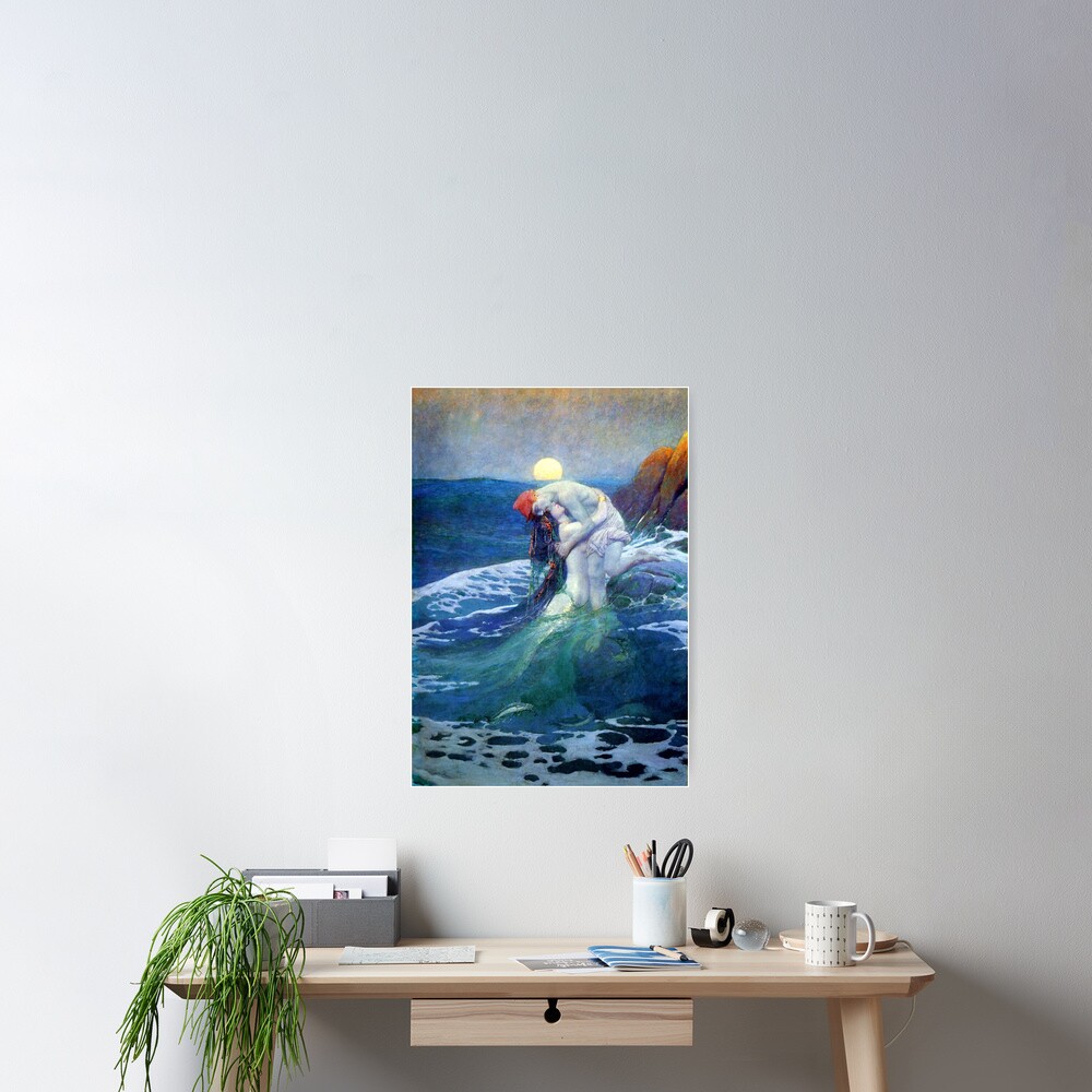 "The Mermaid - Howard Pyle" Poster for Sale by forgottenbeauty | Redbubble