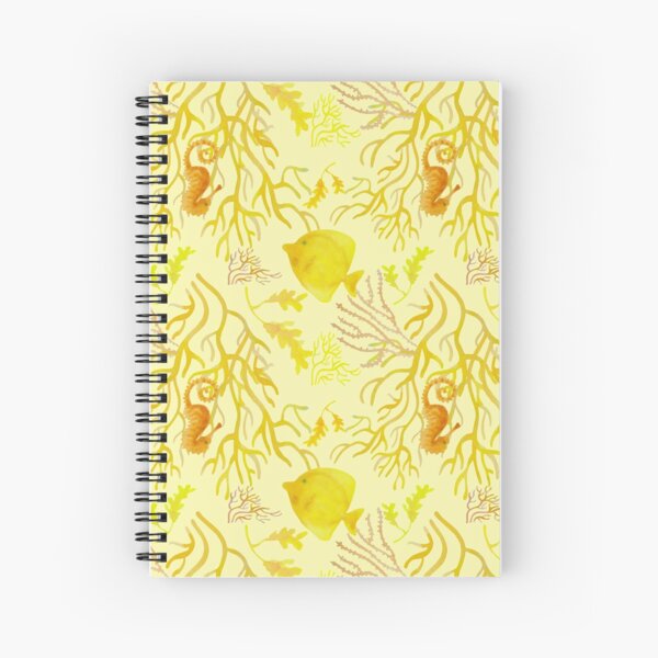 "Yellow fish pattern light yellow" Spiral Notebook for Sale by AgniArt ...
