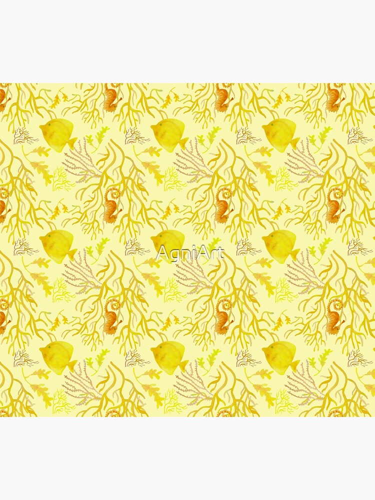 "Yellow fish pattern light yellow" Art Print for Sale by AgniArt ...