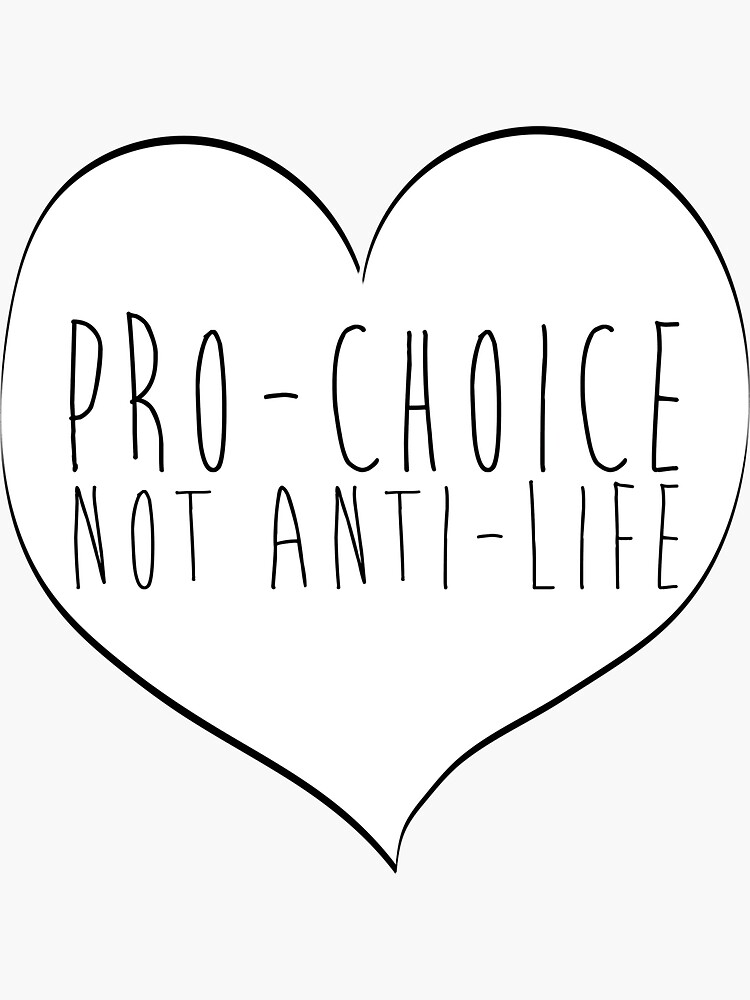 "Pro-Choice Heart" Sticker for Sale by britaindee | Redbubble