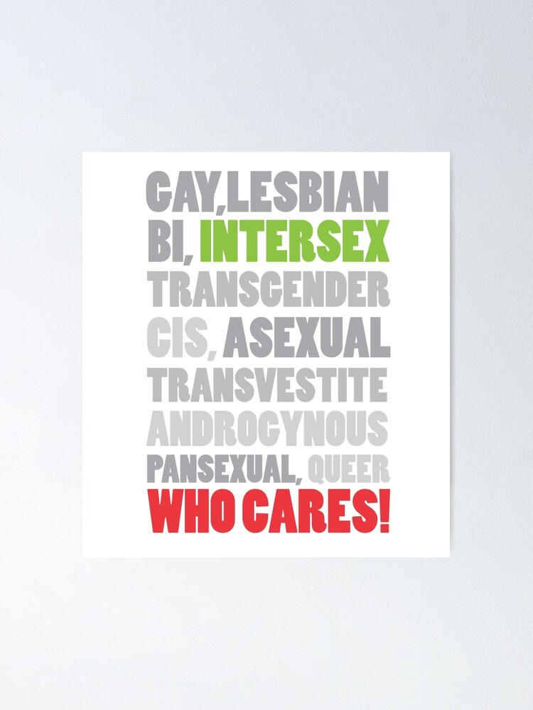 Gender Inclusion Campaign Intersex Poster For Sale By Myrainbow