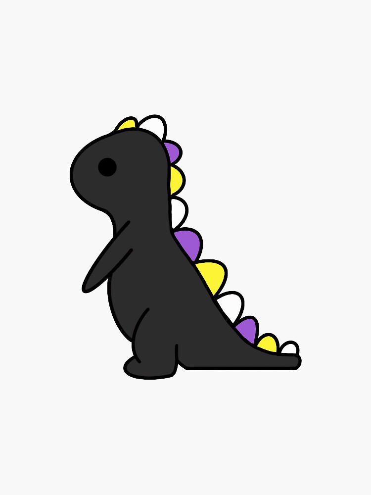"Subtle Non Binary Dino" Sticker for Sale by jessicaleah15 | Redbubble