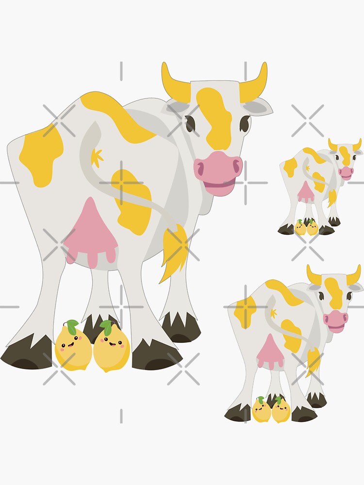 "This lemon cow loves diversity | Cow love" Sticker for Sale by ...