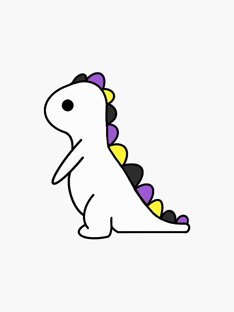"Subtle Non Binary Dino" Sticker for Sale by jessicaleah15 | Redbubble
