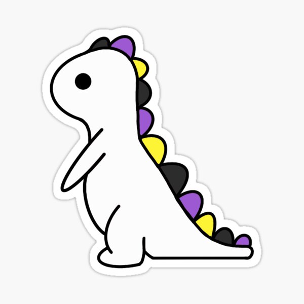 "Subtle Non Binary Dino" Sticker for Sale by jessicaleah15 | Redbubble