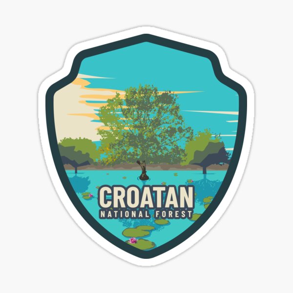"Croatan National Forest" Sticker for Sale by park-land | Redbubble