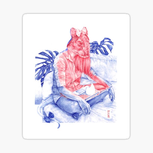 "Smug Mouse looking for a boyfriend on Tinder" Sticker for Sale by ...