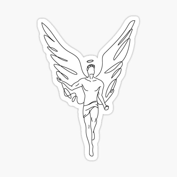 "Male Angel" Sticker for Sale by Ronyus | Redbubble