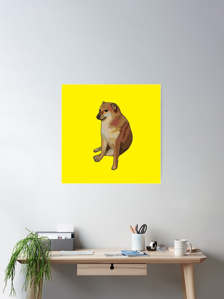 "Cheems in Yellow" Poster for Sale by TMagician | Redbubble