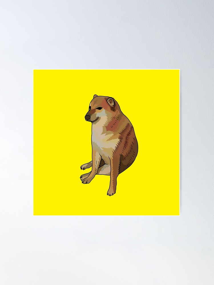 "Cheems in Yellow" Poster for Sale by TMagician | Redbubble