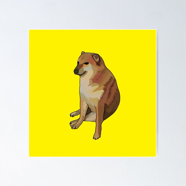 "Cheems in Yellow" Poster for Sale by TMagician | Redbubble