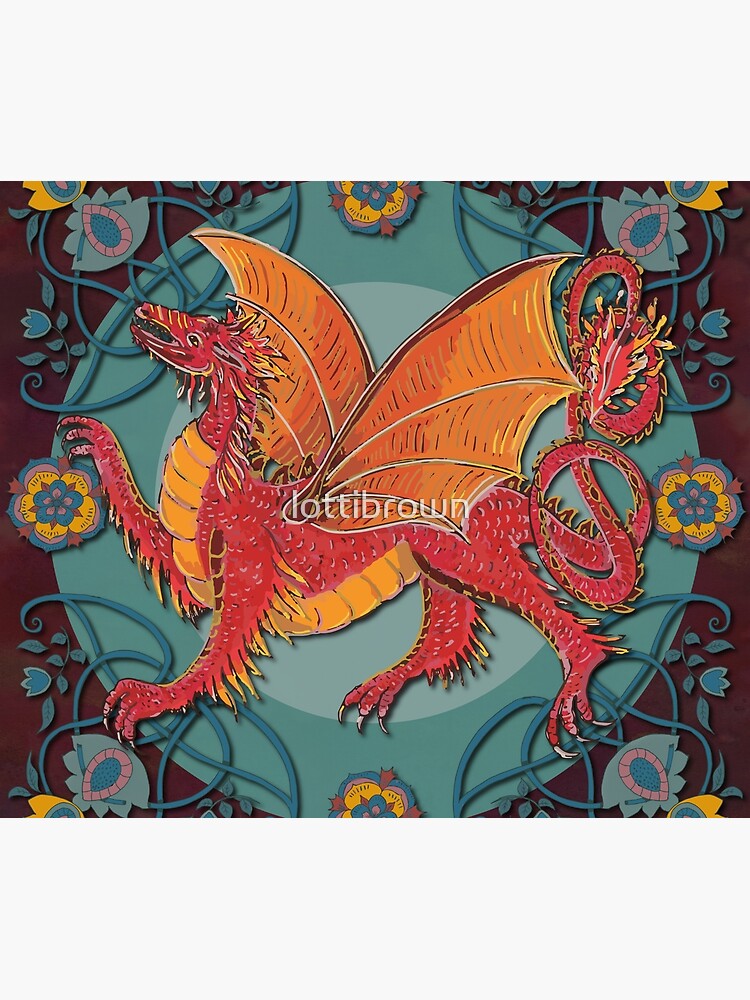 Medieval Dragons Fire Medieval Dragon Poster By Genevieve Esson